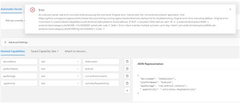 Apium Inspector Error With Launching App Support Appium Discuss
