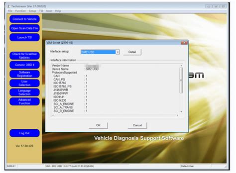 sm2 pro j2534 interface passthru softwares setting