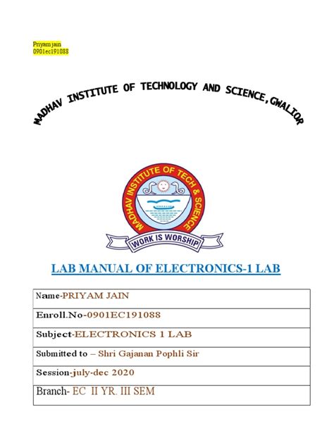 priyam jain e1 lab manual pdf