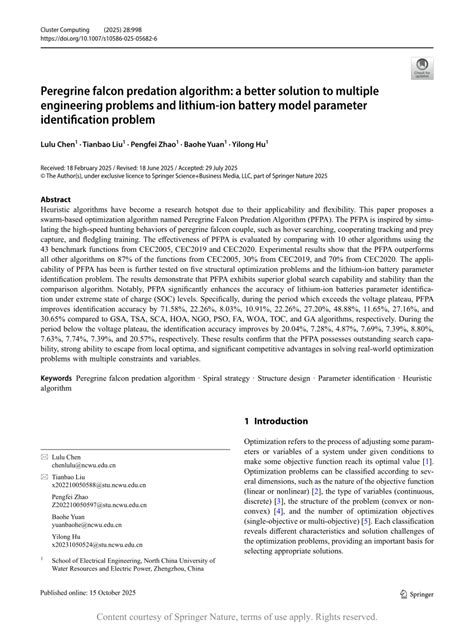 Peregrine Falcon Predation Algorithm A Better Solution To Multiple