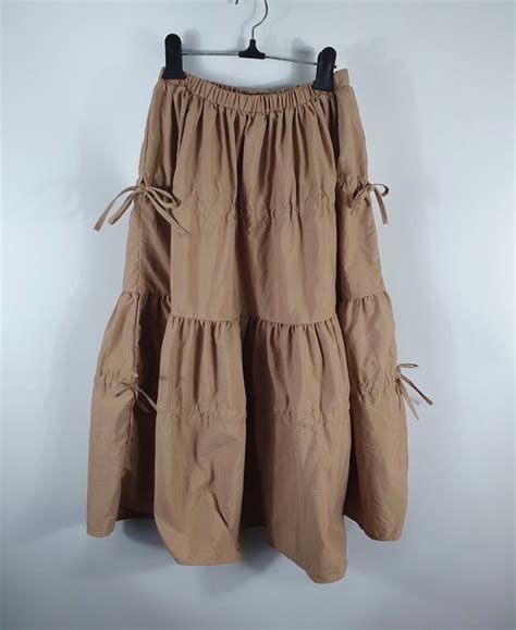 바스락 캉캉 리본 유니크 롱 스커트 치마 헬로마켓