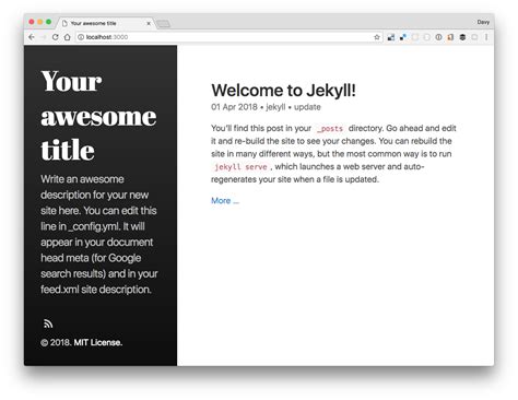 Running Jekyll In Docker Davys Tech Blog