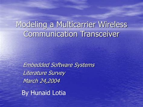 ppt modeling a multicarrier wireless communication transceiver