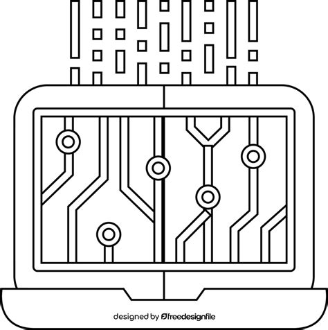 Data Science Computer Science Black And White Clipart Free Download