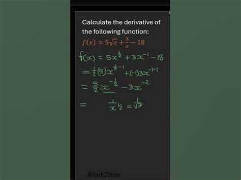 Calculus, Calculating the first derivative of a function, using power rule, how to - YouTube