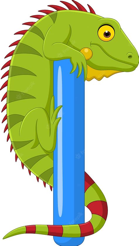 Premium Vector Alphabet Letter I For Iguana