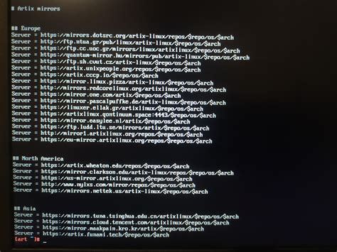 fresh artix install can t download packages r artixlinux