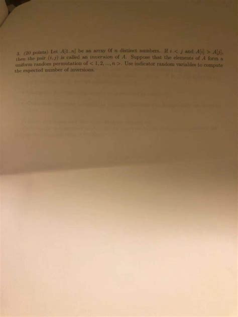 Solved 20 Points Let All Be An Array Of N Distinct Numbers