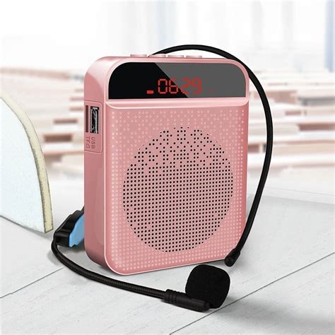 확성기 휴대용 음성 증폭기 마이크 헤드셋 가이드 마이크 교사 블루투스 스피커 Mp3 및 Fm 라디오 지원