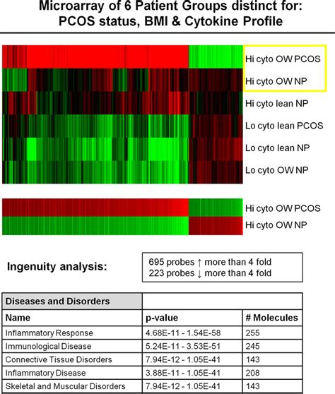 This Microarray Figure Depicts The Six Groups Organized From Highest To