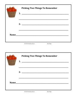 Formative Assessment Exit Slip Exit Ticket By The2teachers TPT