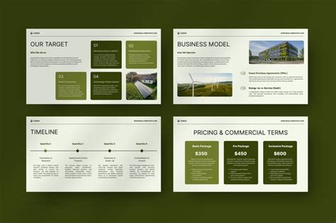 Green Sustainable Energy Pitch Deck 147 Incl Energy And Renewable Envato