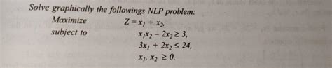 solved solve graphically the followings nlp problem