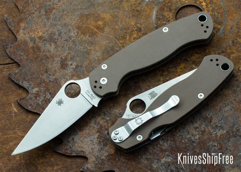 Spyderco Paramilitary 2 Sprint Run Brown G 10 Cpm 15v C81gpbn15v2