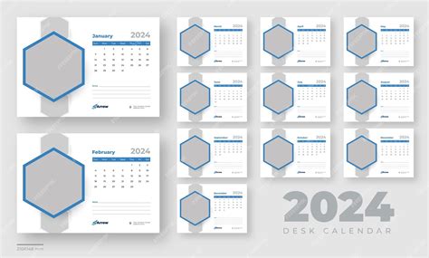 Шаблон планировщика настольного календаря на 2024 год шаблон ежемесячного планировщика