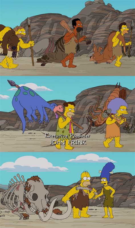 Simpsons Cavemen Bringing Home The Bacon By Mdwyer5 On Deviantart