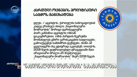 ნაციონალური მოძრაობის გასამართლება Youtube