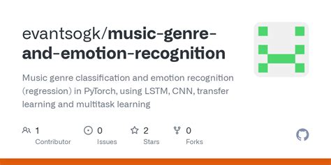 github evantsogk music genre and emotion recognition music genre
