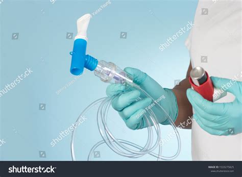 Nurse Holding Albuterol Inhaler Breathing Treatment Stock Photo 1533275825 Shutterstock