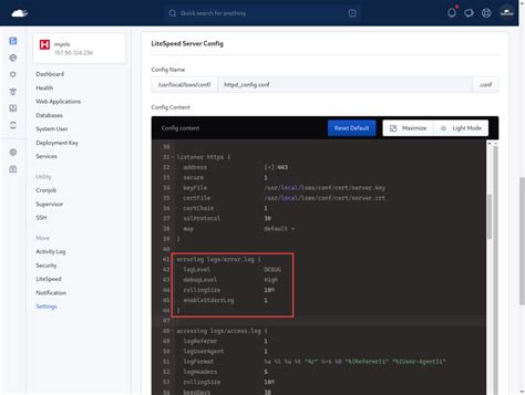 How To Enable Error Logs On Openlitespeed Servers On Runcloud Runcloud Docs