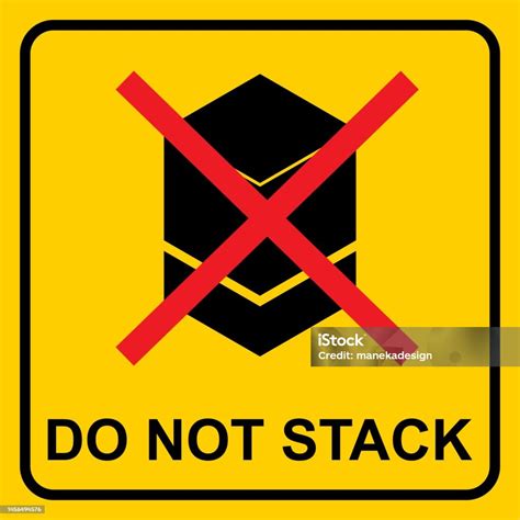 Do Not Stack Warning Sticker Stock Illustration Download Image Now