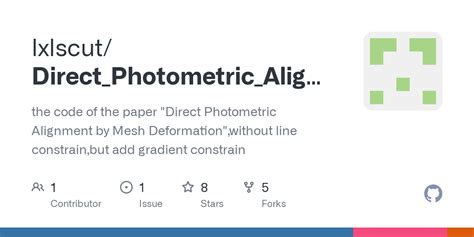 Github Lxlscutdirectphotometricalignmentbymeshdeformation The Code Of The Paper Direct