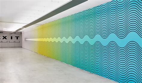 Claudia Comte The Origin Of The Shockwave Ripple Effect Yellow And Turquoise Emst