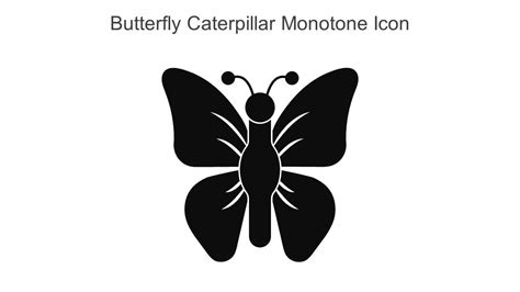 Butterfly Caterpillar Monotone Icon In Powerpoint Pptx Png And Editable Eps Format PPT PowerPoint