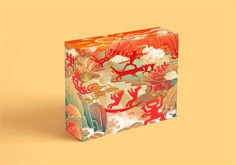 花山岩画春节礼盒包装设计 就是设计大咖