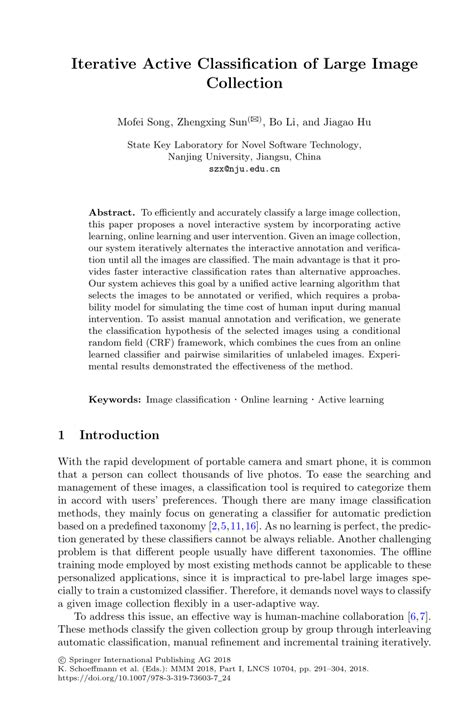 Pdf Iterative Active Classification Of Large Image Collection