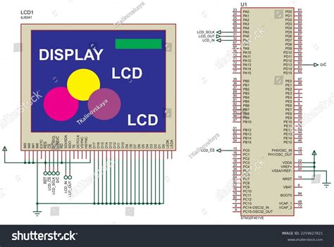 Vector Electrical Schematic Diagram Graphic Display Stock Vector Royalty Free 2259627821