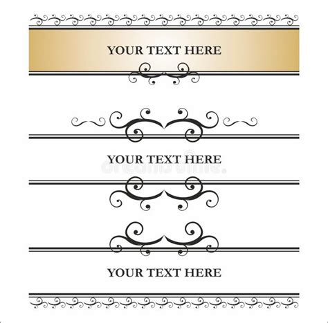 Text And Paragraph Separators Stock Vector Illustration Of Calligraphy Message 34147365