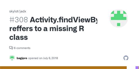 Activityfindviewbyid Reffers To A Missing R Class · Issue 308 · Skylotjadx · Github