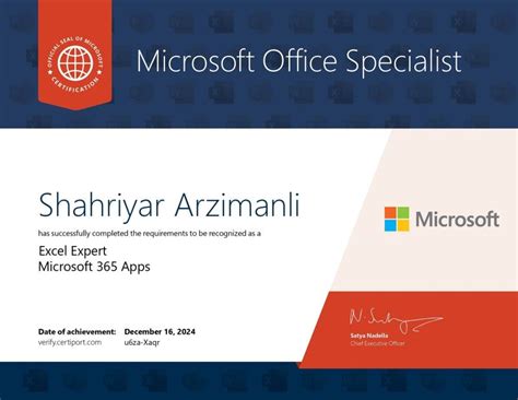 Microsoftexcel Excelexpert Certification Professionalgrowth Shahriyar Arzimanli 42 Yorum