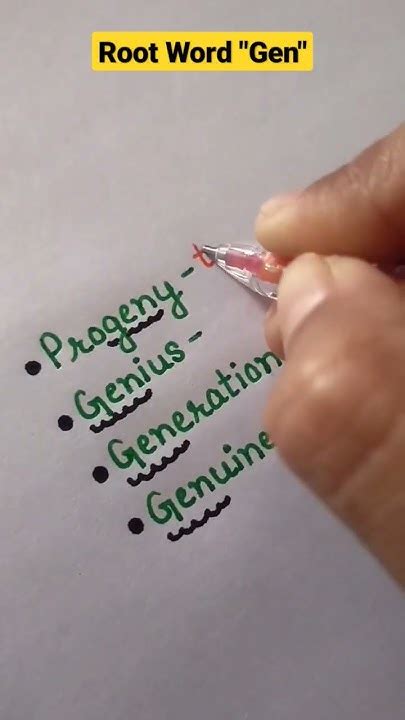 Gen Root Word Youtubeshorts Englishvocabulary Youtube