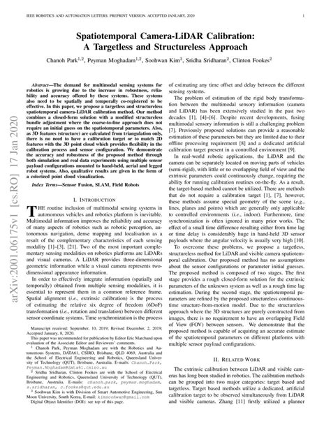 Spatiotemporal Camera Lidar Calibration A Targetless And Structureless
