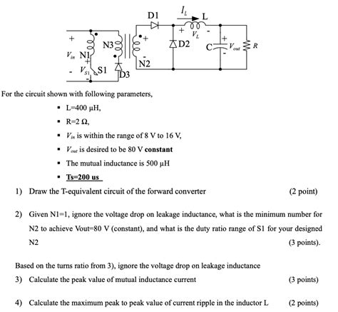 Solved The Circuit Shown With Following Parameters Chegg