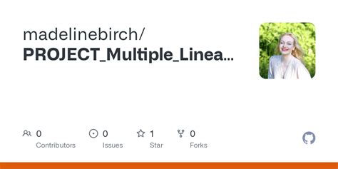 Github Madelinebirchprojectmultiplelinearregression