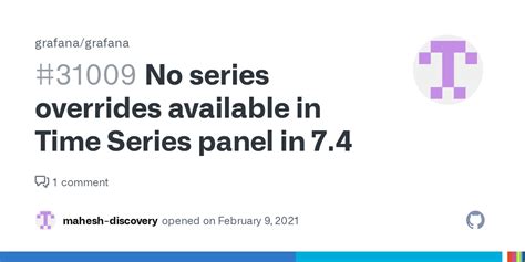 No Series Overrides Available In Time Series Panel In 74 · Issue