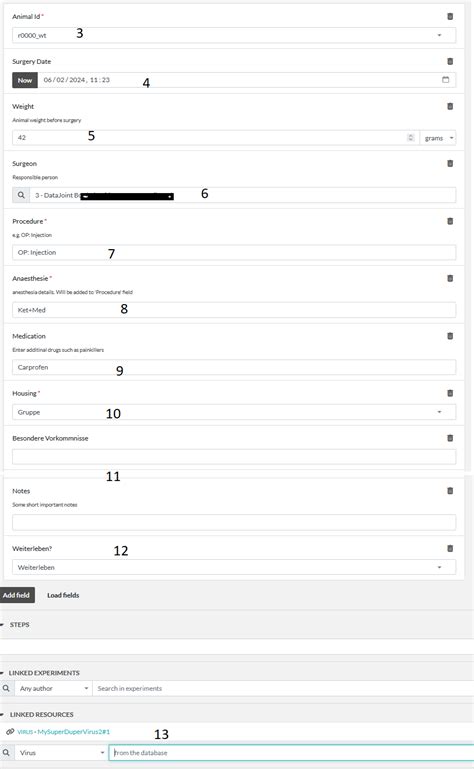 Experiments Surgery — Documentation Of The Data Structure Elabbook Etc