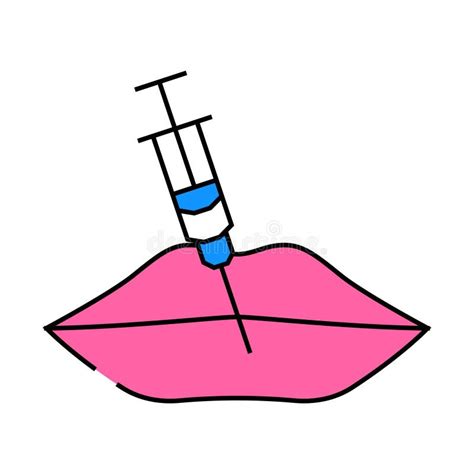 Lip Augmentation Icon Color Illustration Stock Vector Illustration Of