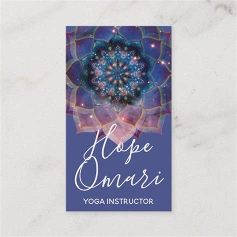 Boho Nebula Mandala Mystical Business Card Zazzle Carte Daffaire
