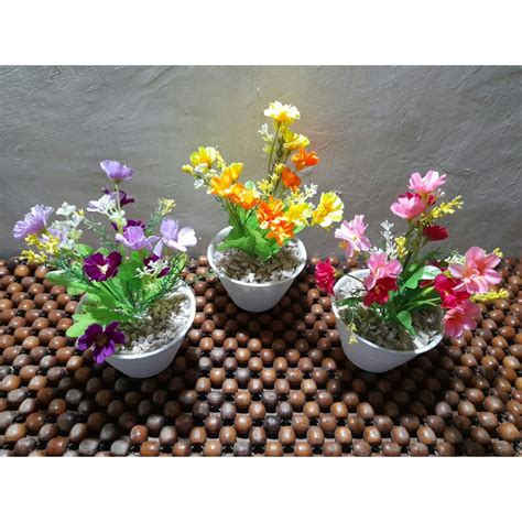 Jual Bunga Krisan Mini Diameter Pot 10cm Bunga Plastik Shopee Indonesia