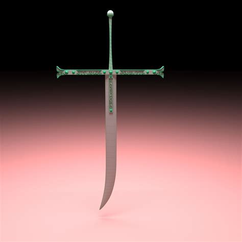 One Piece Mihawk Blacksword Yoru 3d Model Cgtrader