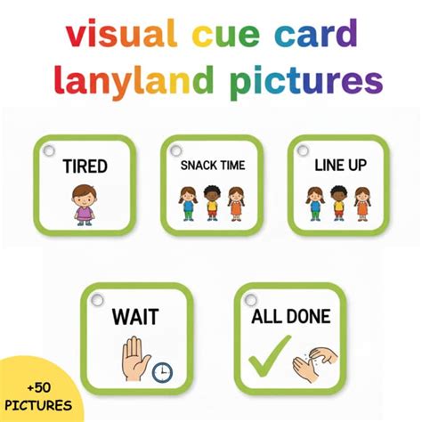 Lanyard Visuals Cue Cards Special Education Transition Visuals