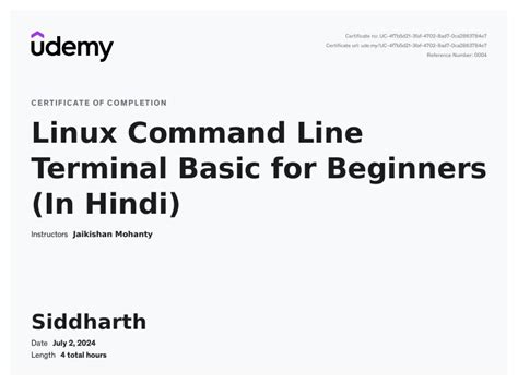 Siddharth Gulmire On Linkedin Linux Commandline Udemy Continuouslearning Techskills