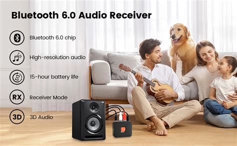 Bluetooth 6 0 Empfänger Mit 3 5mm And Cinch Bass Modus Hifi Audioadapter