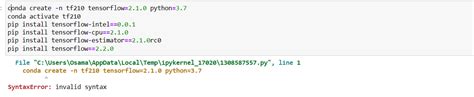 Error Installing Tensorflow 22 On Colab As Well As Anaconda Browser