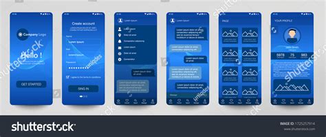 Design Mobile App Ui Ux Gui Stock Vector Royalty Free Shutterstock