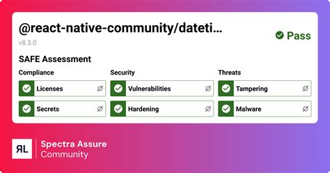 React Native Communitydatetimepicker Npm Reversinglabs Spectra